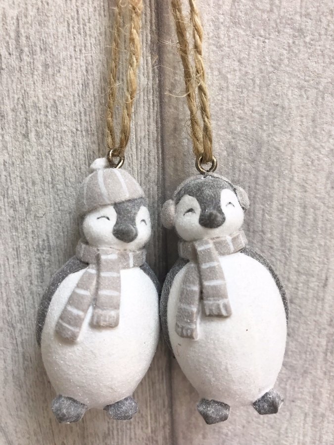 Wintered Hanging Penguin Decorations | 41009 | Christmas / Hanging ...