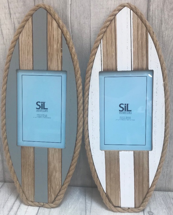 SS0802 / Wooden Surf Board Picture Frame | 41133 | Homeware / Photo ...