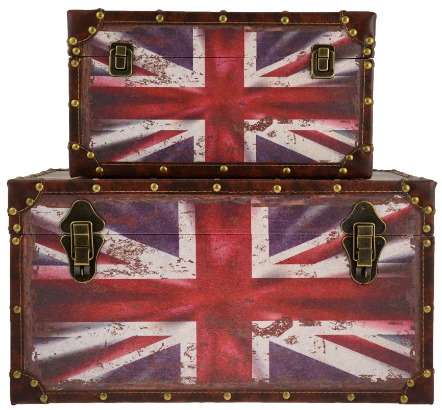 Set of 2 Union Jack Storage Trunks | 41319 | Homeware / Storage ...