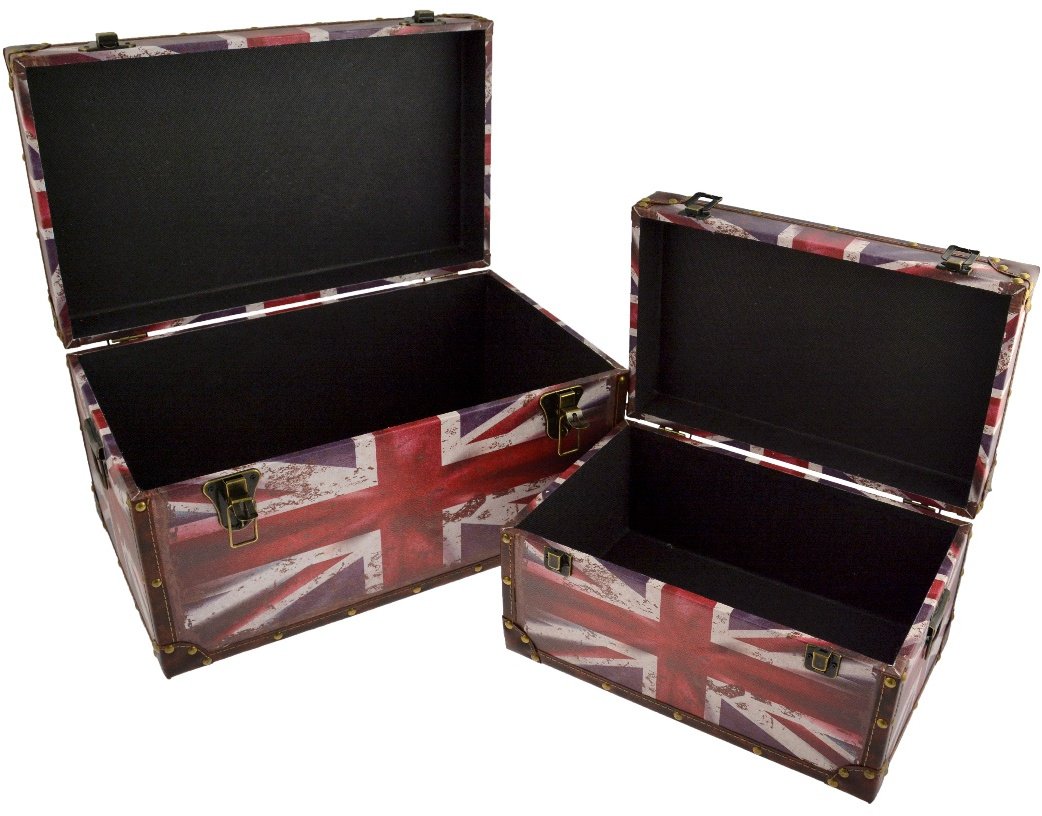 Set of 2 Union Jack Storage Trunks | 41319 | Homeware / Storage ...