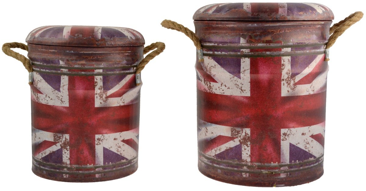 Union Jack Set of Storage Stools | 41322 | Interior Decor / Textiles ...