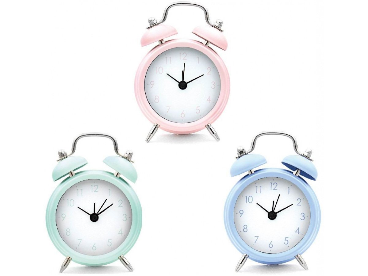 LP29477 / Pastel Coloured Mini Alarm Clocks | 41433 | Interior Decor ...