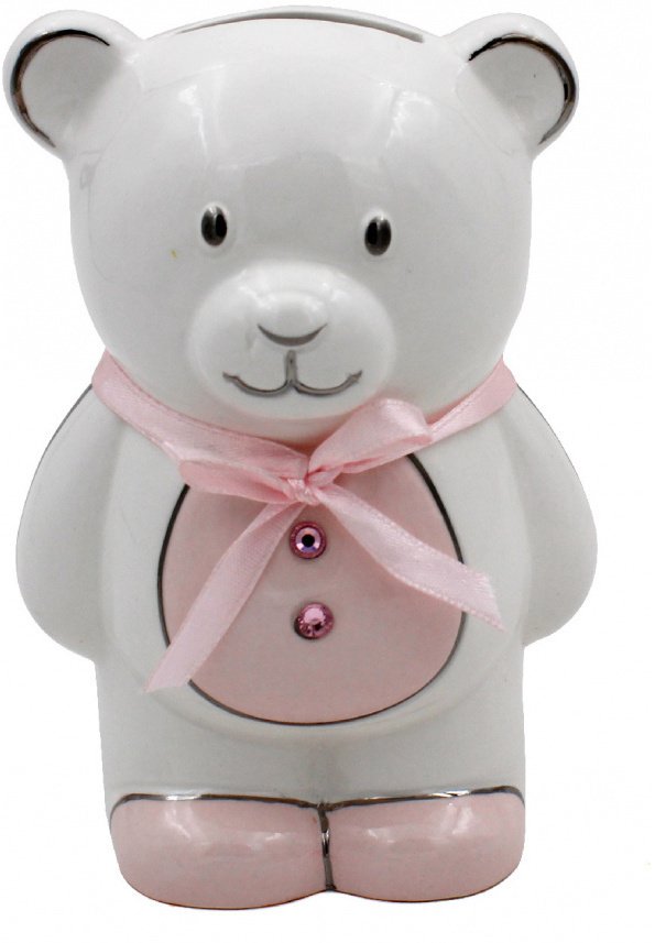 LP42939 / Pink Teddy Bear Money Bank 13cm | 41466 | Kids / Decorations ...