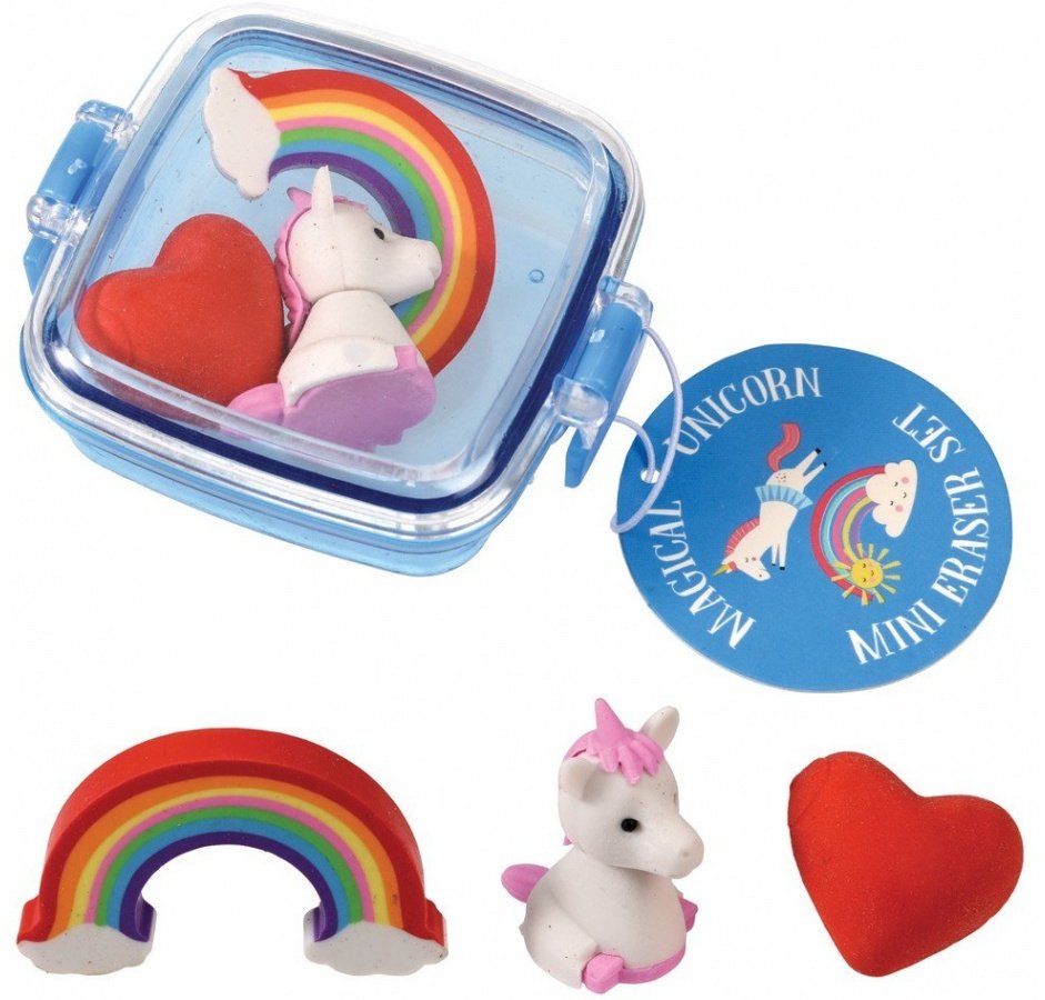 28151 / Mini Eraser Set - Magical Unicorn | 41558 | Kids / Stationary ...