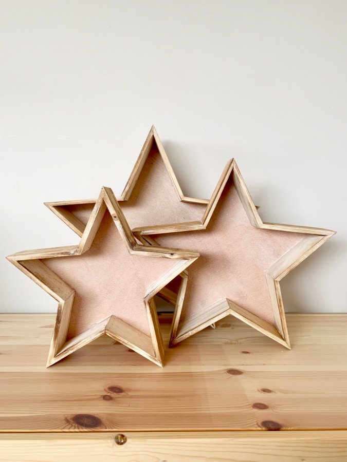 Set of 3 Natural Wooden Star Trays | 41862 | Interior Decor ...