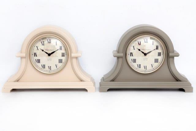 CL2072 / Cream/Grey Mantel Clock | 41907 | Interior Decor / Clocks ...