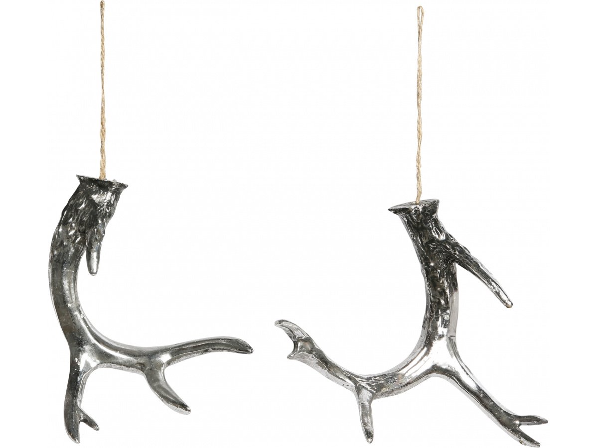 Antique Hanging Silver Antlers | 42001 | Christmas / Hanging ...