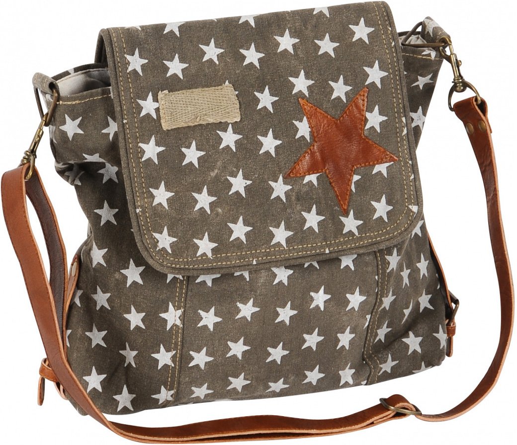 Star Print Satchel Bag | 42125 | Fashion Accessories / Bags ...