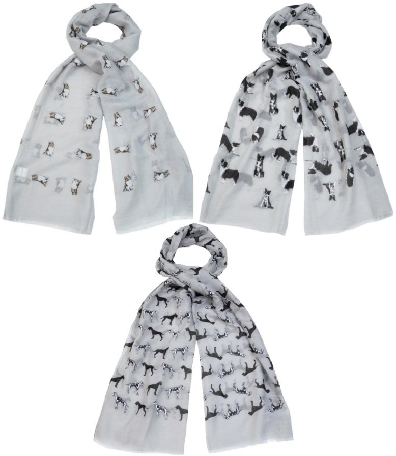 Dog Print Scarf, 4a | 42348 | Fashion Accessories / Scarves & Umbrellas ...