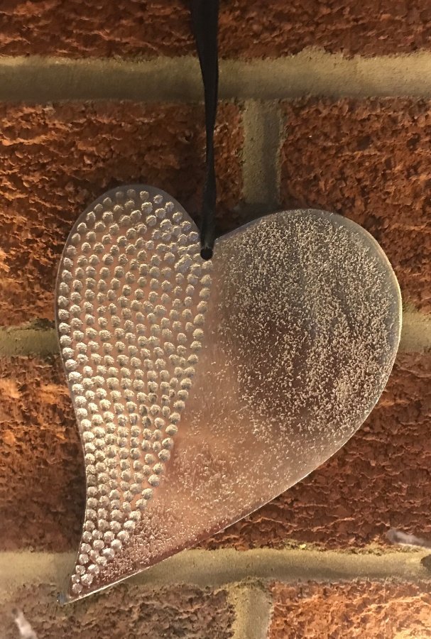 Metal Heart Decoration With Hammered Effect | 42696 | Interior Decor ...