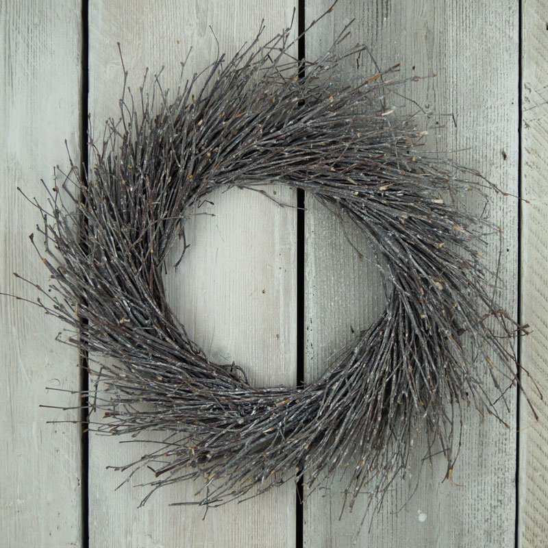 Distressed Whitewashed Birch Twig Wreath | 42741 | Christmas / Wreaths ...