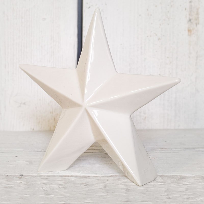 White Porcelain Star | 43250 | Christmas / Standing Decorations ...