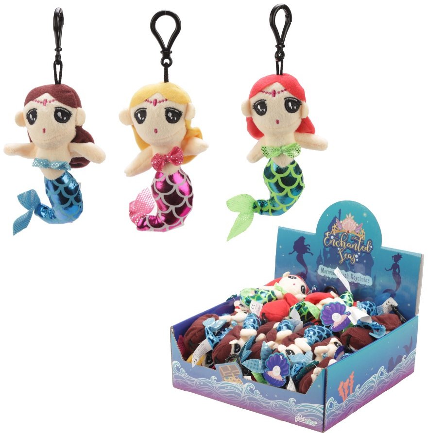 Magical Mermaid Plush Keyrings | 43501 | Kids / Bedroom / Playroom ...