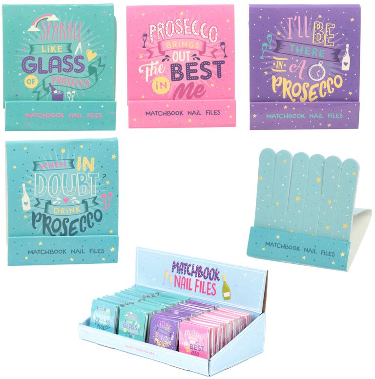 Prosecco Slogans Matchbook Nail File | 43513 | Fashion Accessories ...