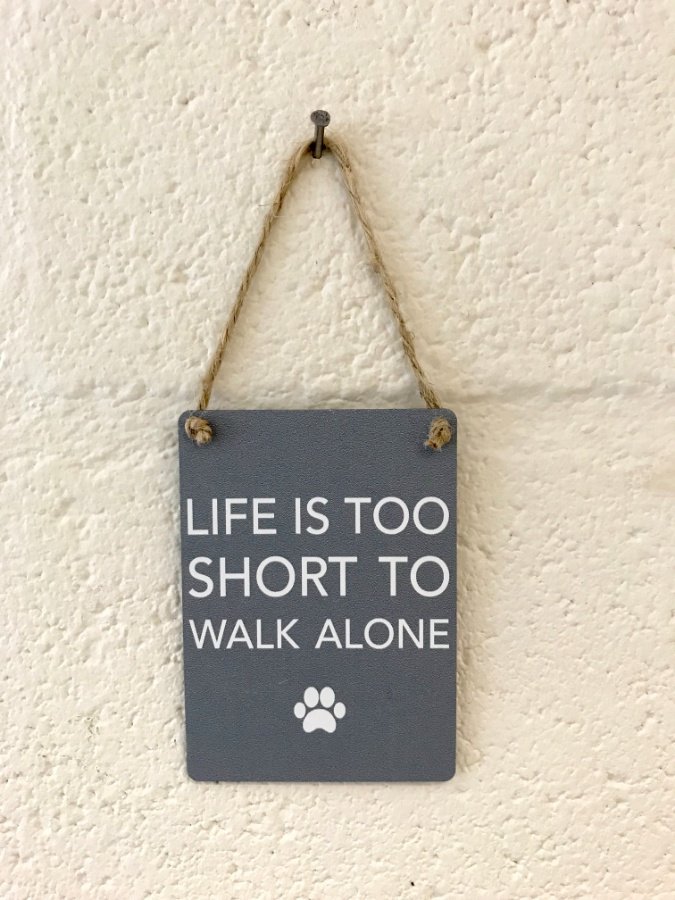 Never Walk Alone Grey Mini Metal Sign, 9cm | 43891 | Signs & Plaques ...