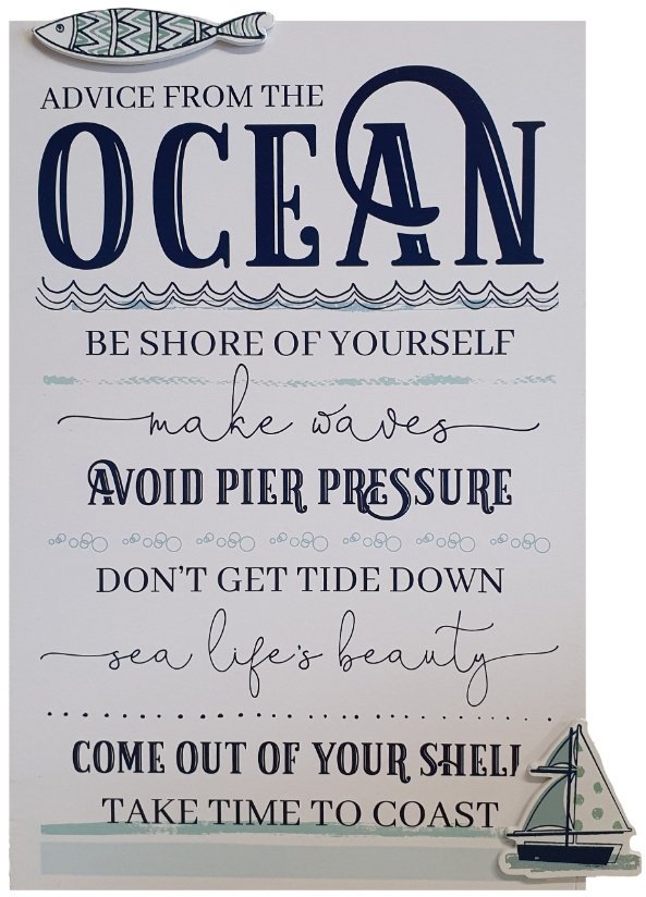SS0885 / Ocean Rules Plaque | 43975 | Interior Decor / Home Accessories ...