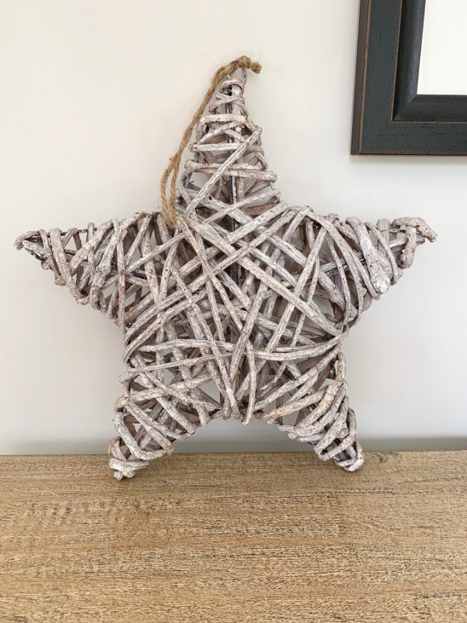 Whitewashed Rattan Star, Large | | Christmas Decorations / Hanging ...