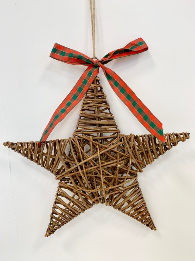 Tartan Wicker Star, Medium | 44194 | Christmas / Wreaths and Garlands ...