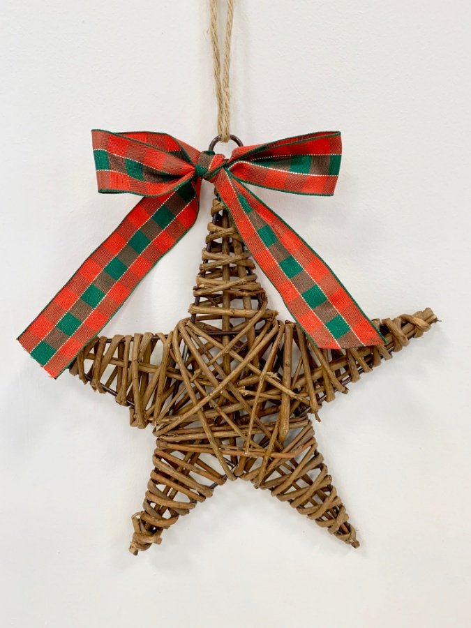 Tartan Wicker Star, Small | 44195 | Christmas / Wreaths and Garlands ...