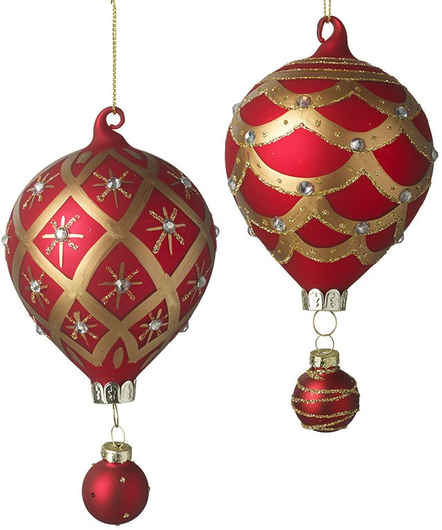 Gold Hot Air Balloon Baubles | | Christmas Decorations / Baubles | Noël ...