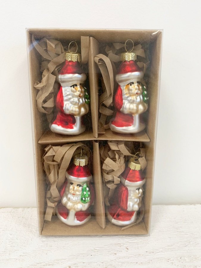 Vintage Santa Bauble, Set 4 | 44738 | Christmas / Hanging Decorations ...