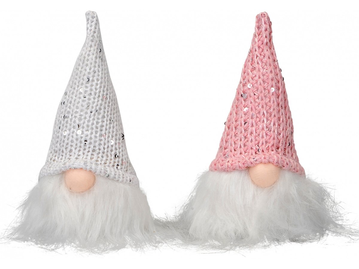 Blush Pink Knitted Gonk Heads | 45045 | Christmas / Standing ...