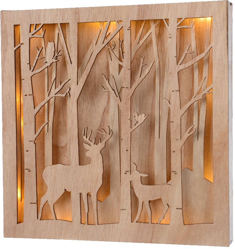 Natural Wooden Scene Frame 23cm | 45110 | Christmas / Display and Light ...