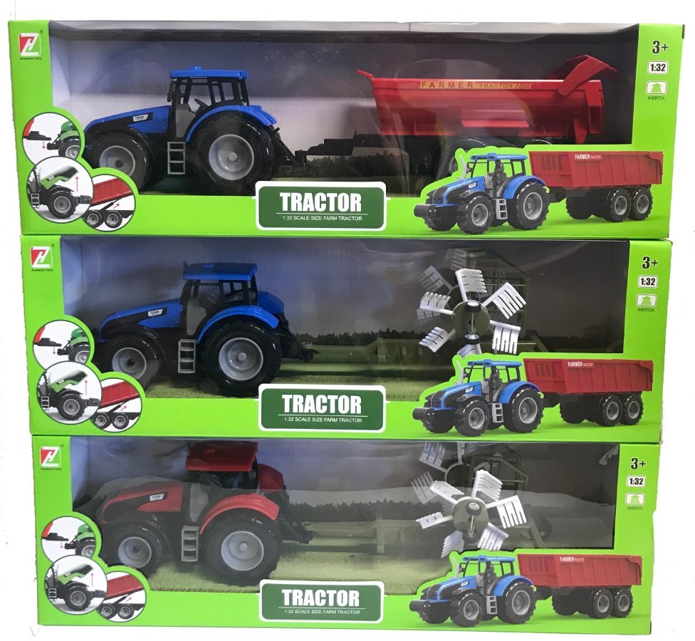 Red Tractor and Trailer Toy | 45190 | Kids / Toys and Games | Rosefields