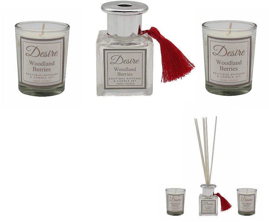 LP43470 / Desire Boutique Diffuser & Candle Set - Woodland Berries ...