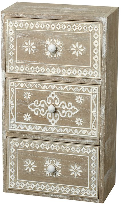 BYZ373 / White Washed Wooden Draw Unit | 45915 | Interior Decor ...