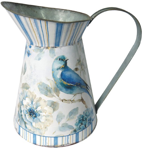 MBF1124 / Rustic Metal Blue Bird Jug | 45976 | Outdoor Living ...