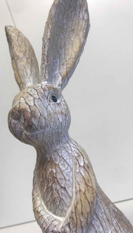 White Washed Resin Bunny | 46027 | Interior Decor / Home Accessories ...