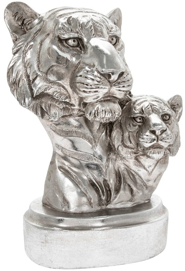 LP43554 / Silver Art Tiger Bust | 46168 | Ornaments / Animal, Dog & Cat ...