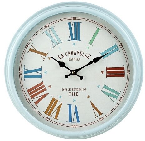 MHH500 / Large Blue Roman Numeral Clock | 46801 | Homeware / Clocks ...