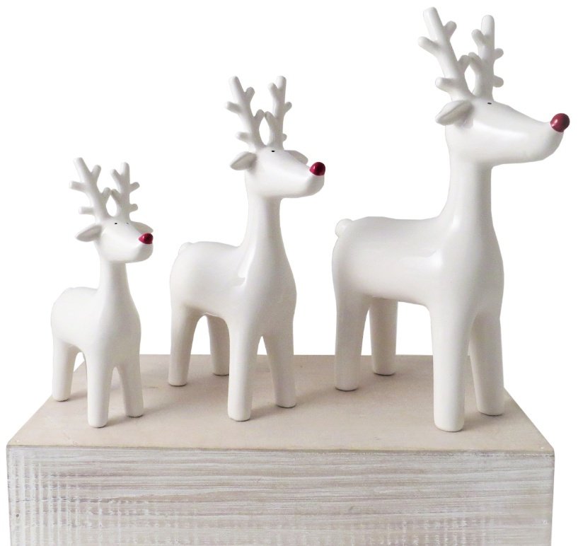 Ceramic Standing Reindeer, 15cm | 48115 | Christmas / Ornaments ...