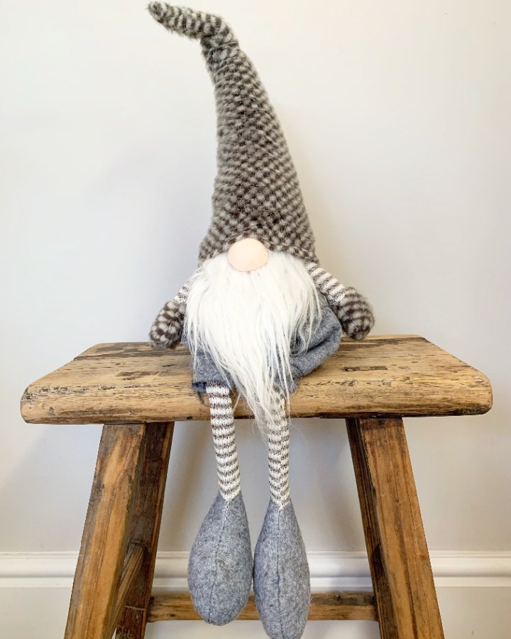 Shelf Sitting Gonk With Check, 60cm | | Christmas Decorations / Gonks ...