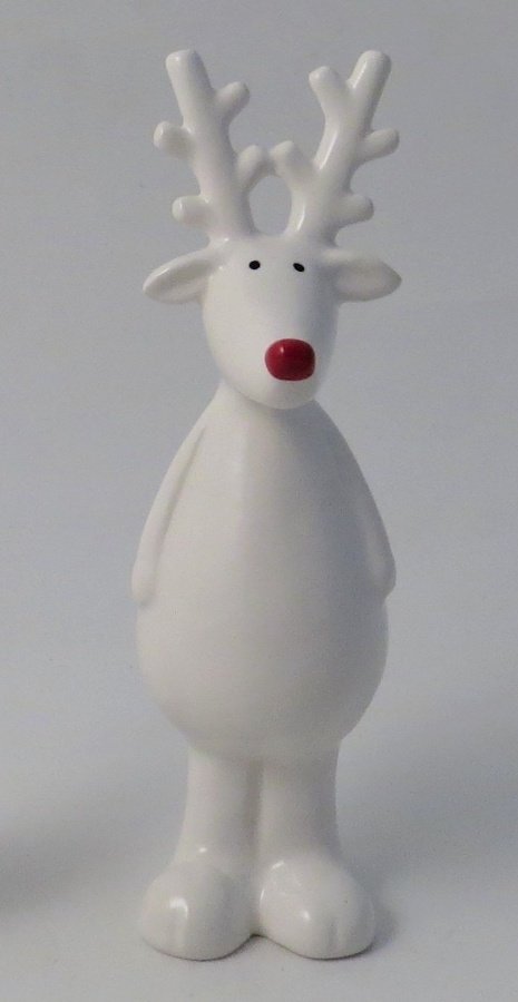 Standing White Ceramic Reindeer, 16.5cm | 49131 | Christmas / Ornaments ...