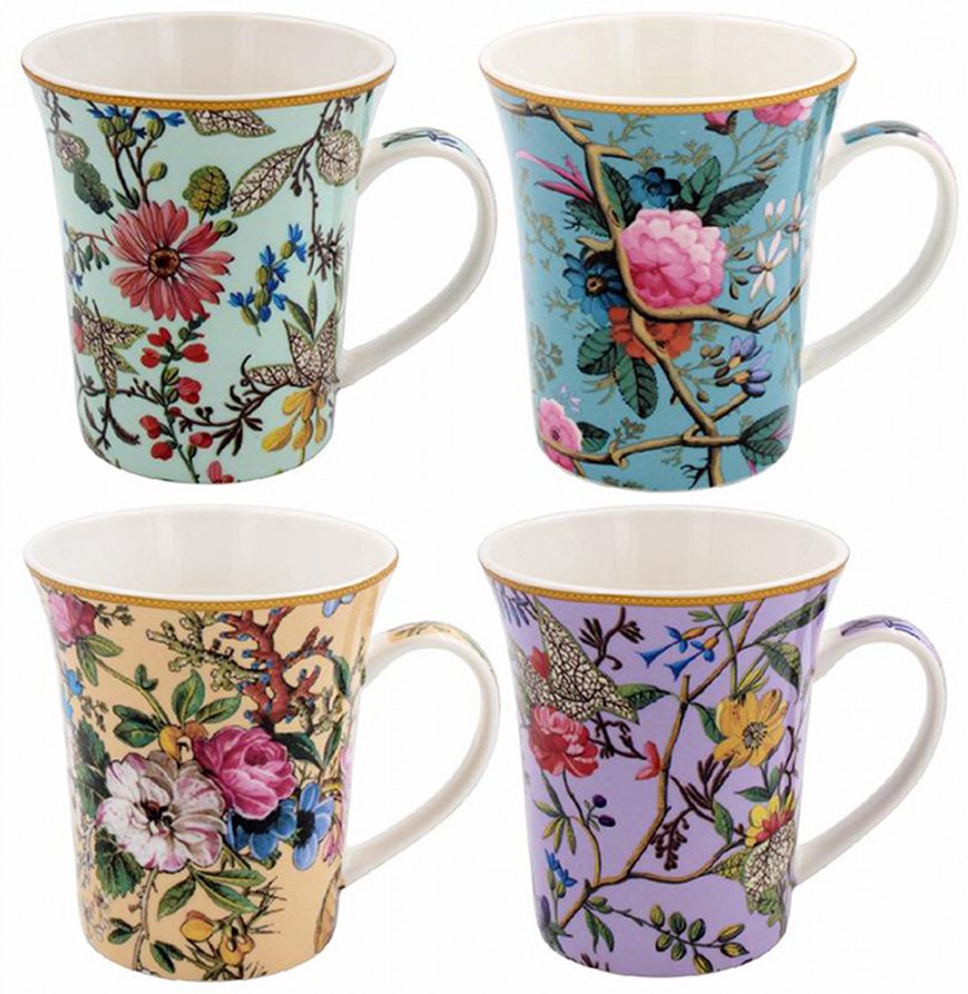 LP94355 / Colourful William Kilburn Set of 4 Mugs | 49196 | Kitchen ...