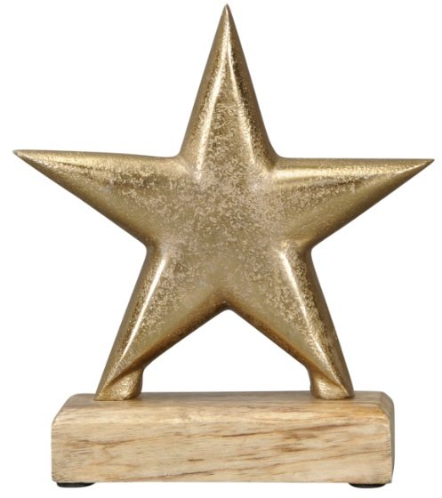 Rough Gold Metal Star, 18cm | 49778 | Christmas / Standing Decorations ...