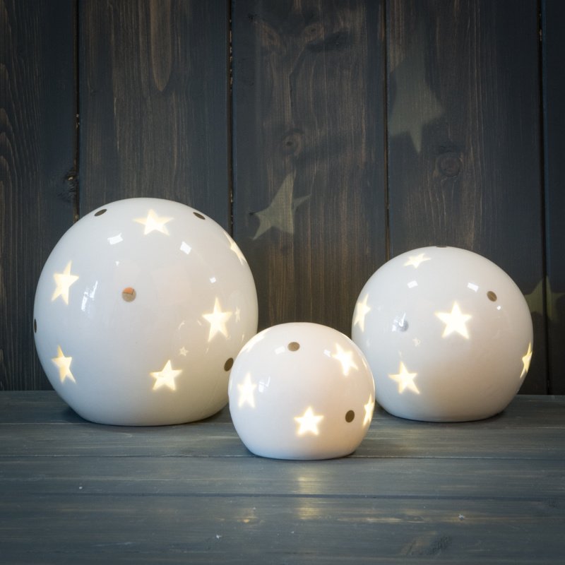 Ceramic LED Star Ball, 8cm | 50293 | Christmas / Display and Light Up ...
