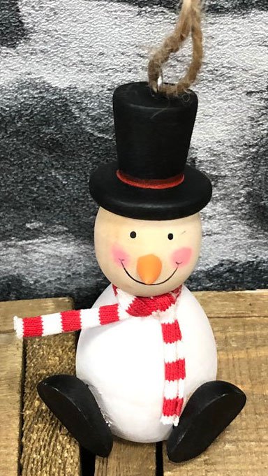 Wooden Hanging Snowman, 10cm | 50349 | Christmas / Hanging Decorations ...