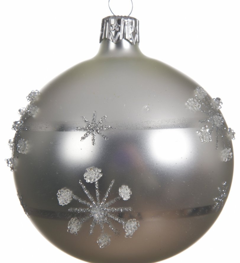 Matte Silver Snowflake Bauble | | Christmas Decorations / Baubles ...