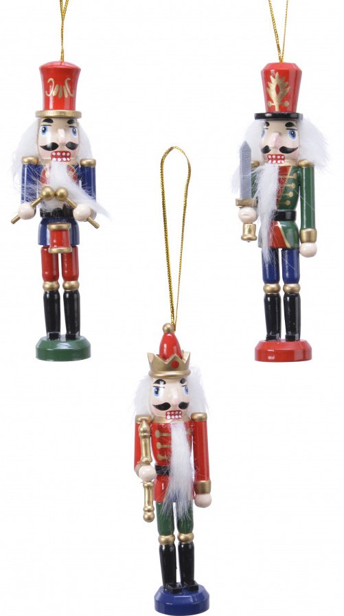 Traditional Nutcracker Hangers 3 Assorted | | Christmas Decorations / Hanging Decorations | Noël ...