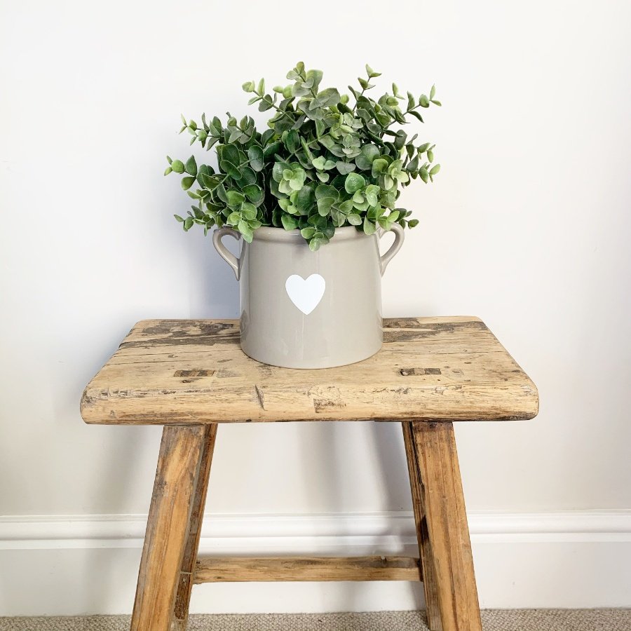 Large Heart Pot, Grey | 50987 | Interior Decor / Home Accessories ...