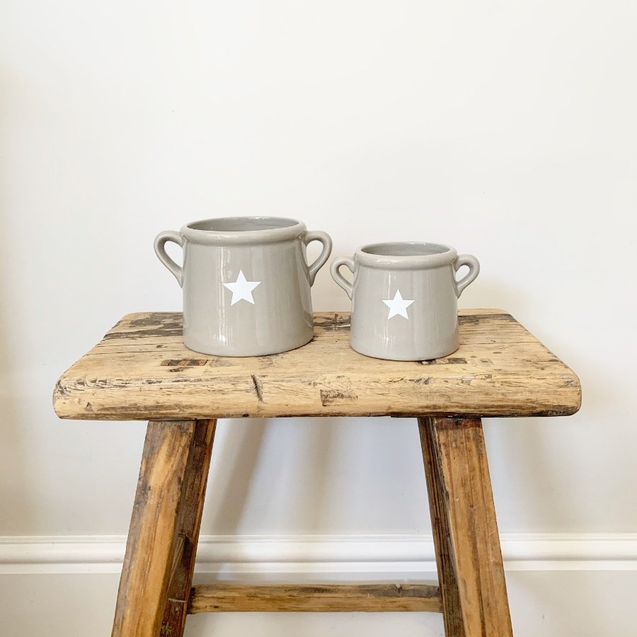 Small Star Pot, Grey | 50991 | Interior Decor / Home Accessories ...