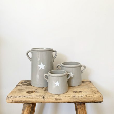 Small Star Pot, Grey | 50991 | Interior Decor / Home Accessories ...