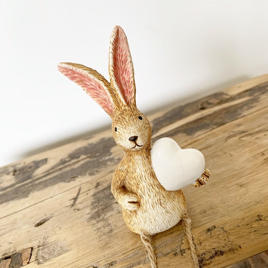 Jasper Rabbit Heart Shelf Sitter, 18cm | 51082 | Homeware / Decorative ...