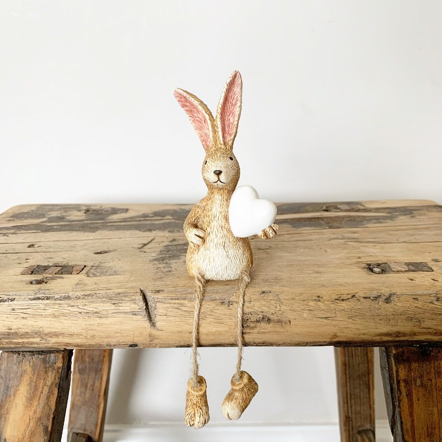 Jasper Rabbit Heart Shelf Sitter, 18cm | 51082 | Homeware / Decorative ...