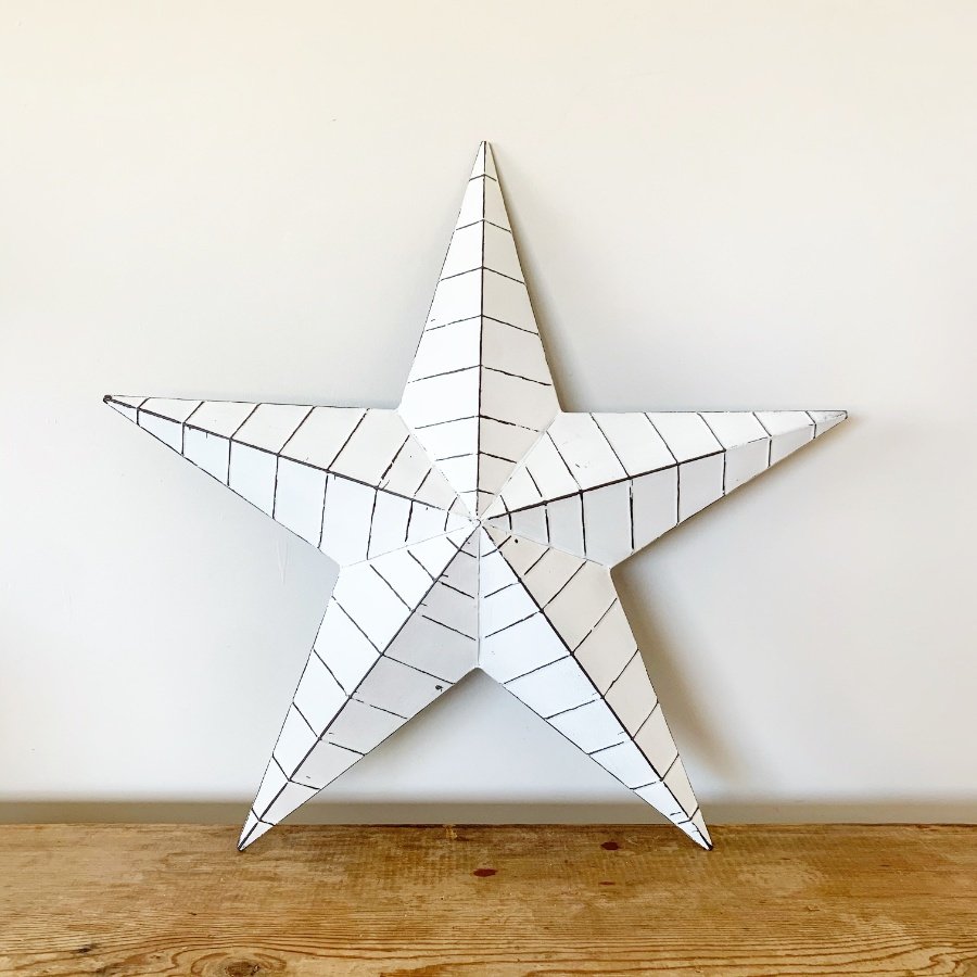 Ridged Metal Barn Star, 52cm | 51122 | Christmas / Display and Light Up ...