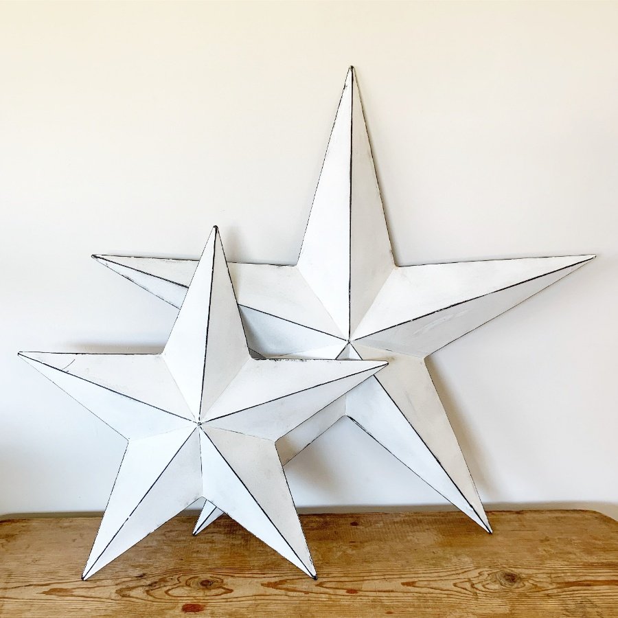Rustic White Barn Star, 52cm | 51126 | Christmas / Display and Light Up ...